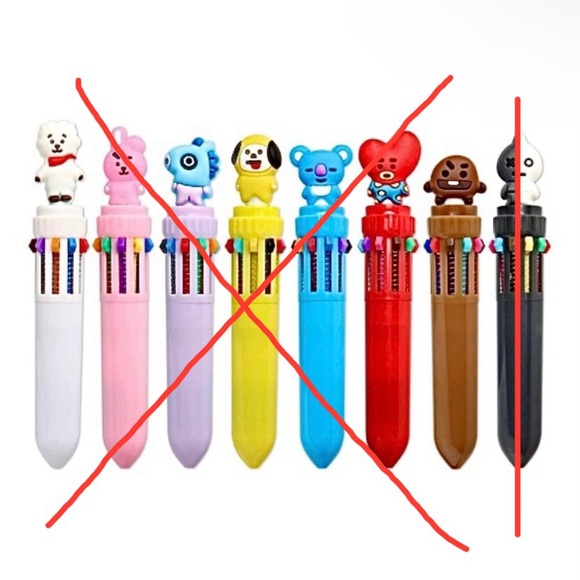 Bts | Office | Bt2 Bts Retractable Ballpoint 1 Pen 1 In 1 Multicolored ...